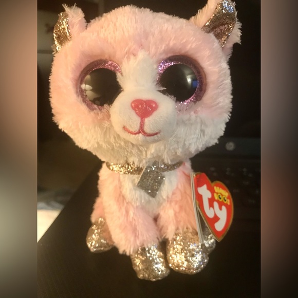 Ty | Toys | Newty Beanie Boo Amaya Pink Glitter Cat Super Cute Plush ...